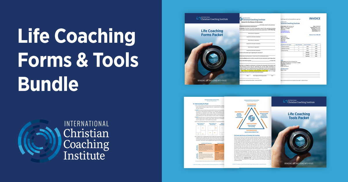 Life Coaching Forms & Tools Bundle - International Christian Coaching ...